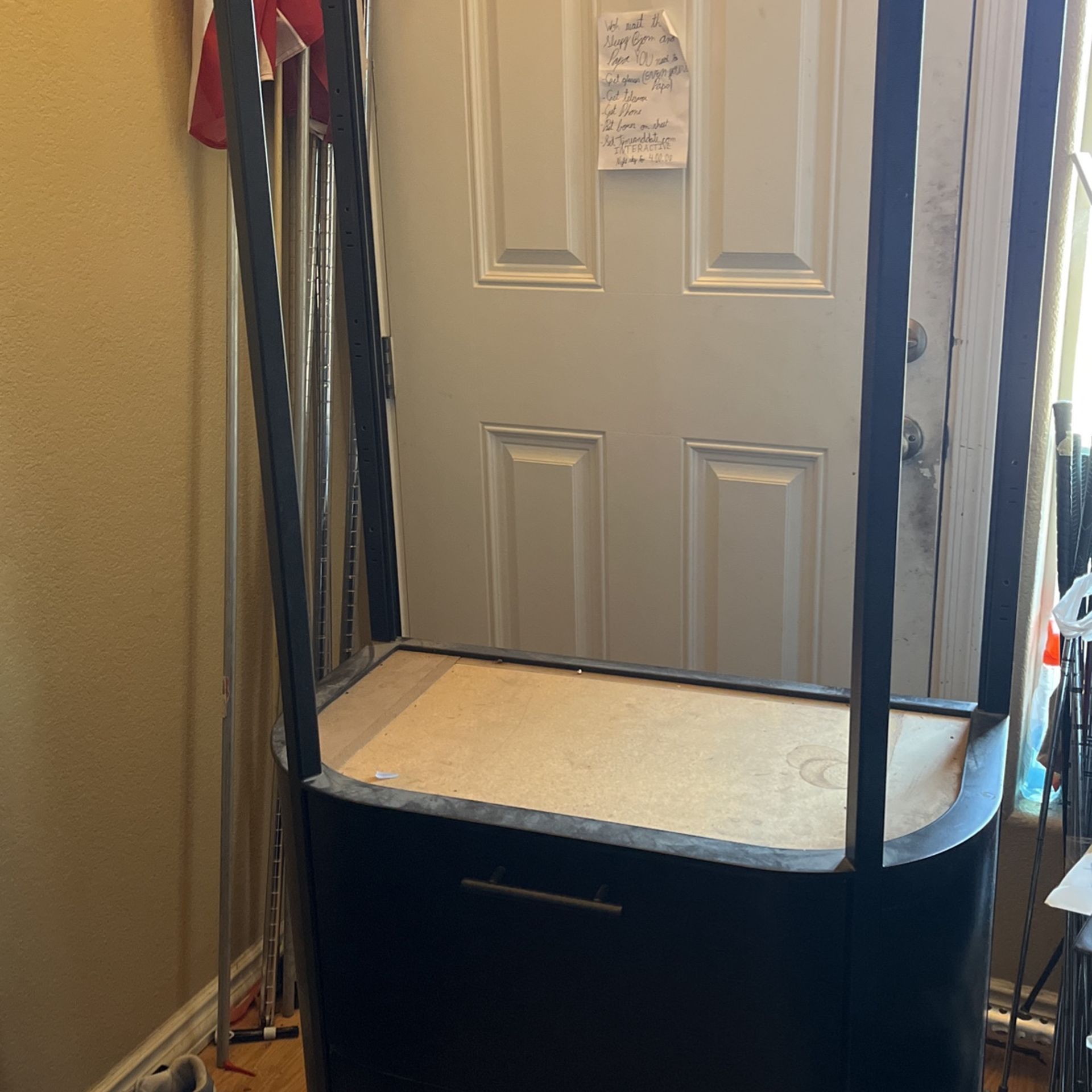 7 Ft Metal Cabinet With Glass Shelves And Drawers for Sale in Chandler ...