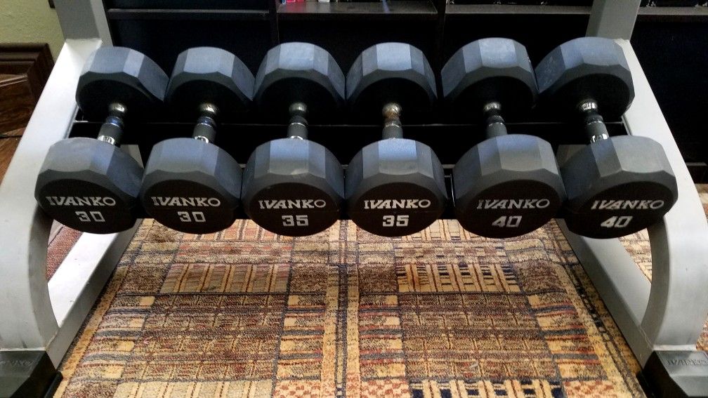 Ivanko dumbbell set 5lbs - 40lbs for Sale in Riverside, CA - OfferUp