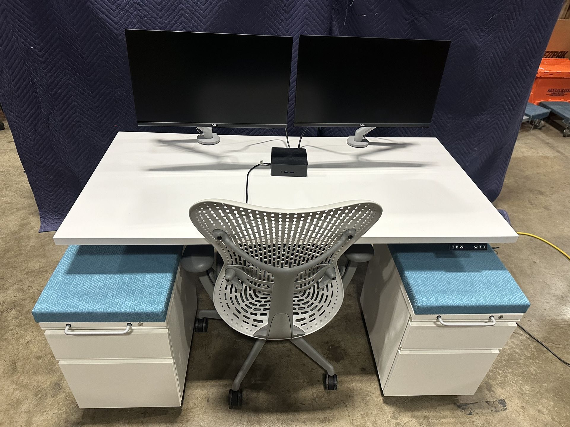 JRB Studio/ Herman Miller 60” Standing Desks! Electric Height ...