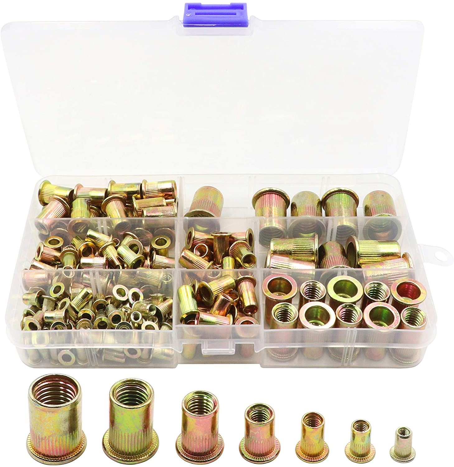 170pcs Set Rivet Nut Kit Mixed Zinc Steel Rivnut Insert for Sale in Las ...