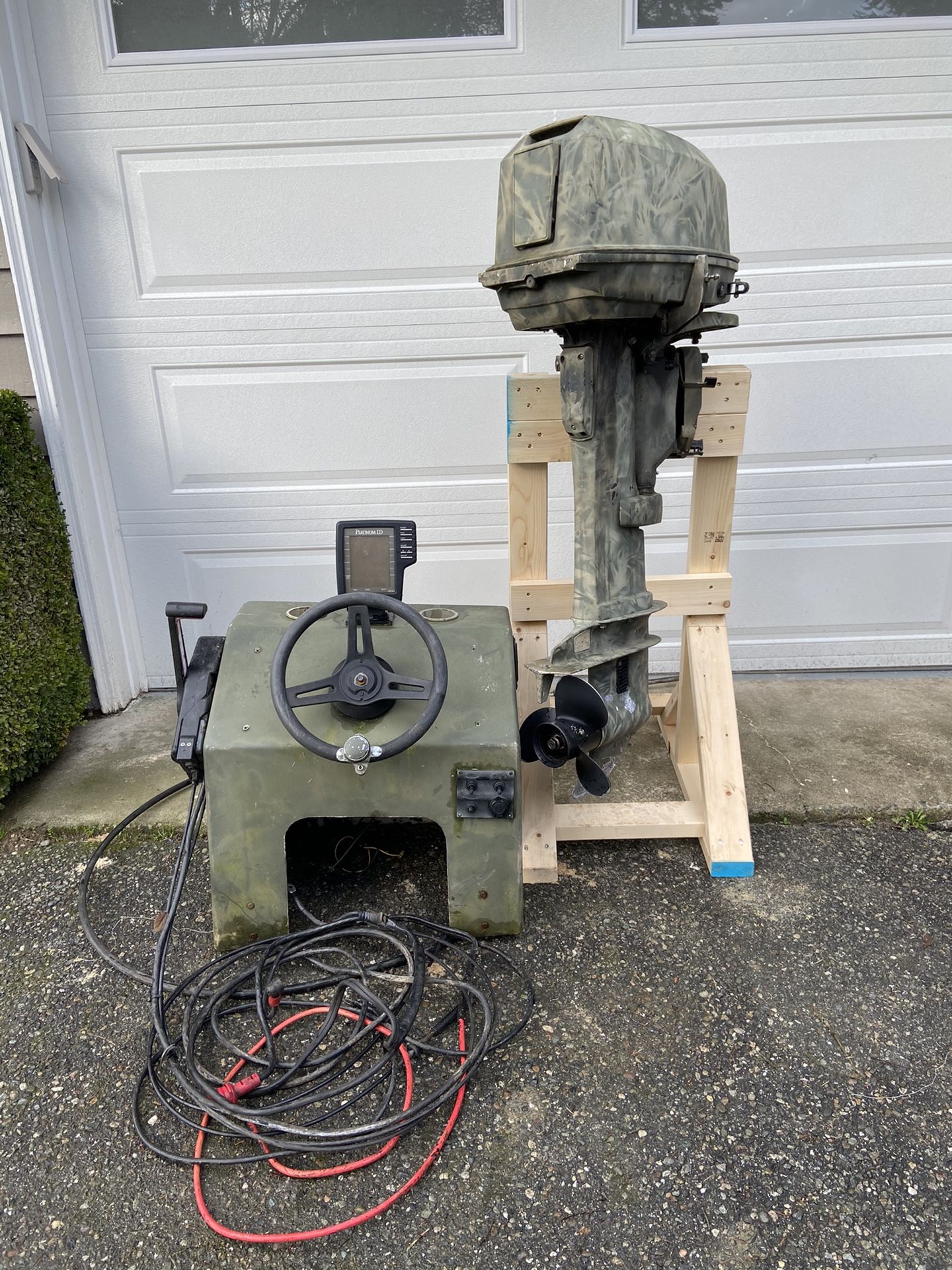 Johnson 25hp outboard w/ controls for Sale in Lynnwood, WA - OfferUp