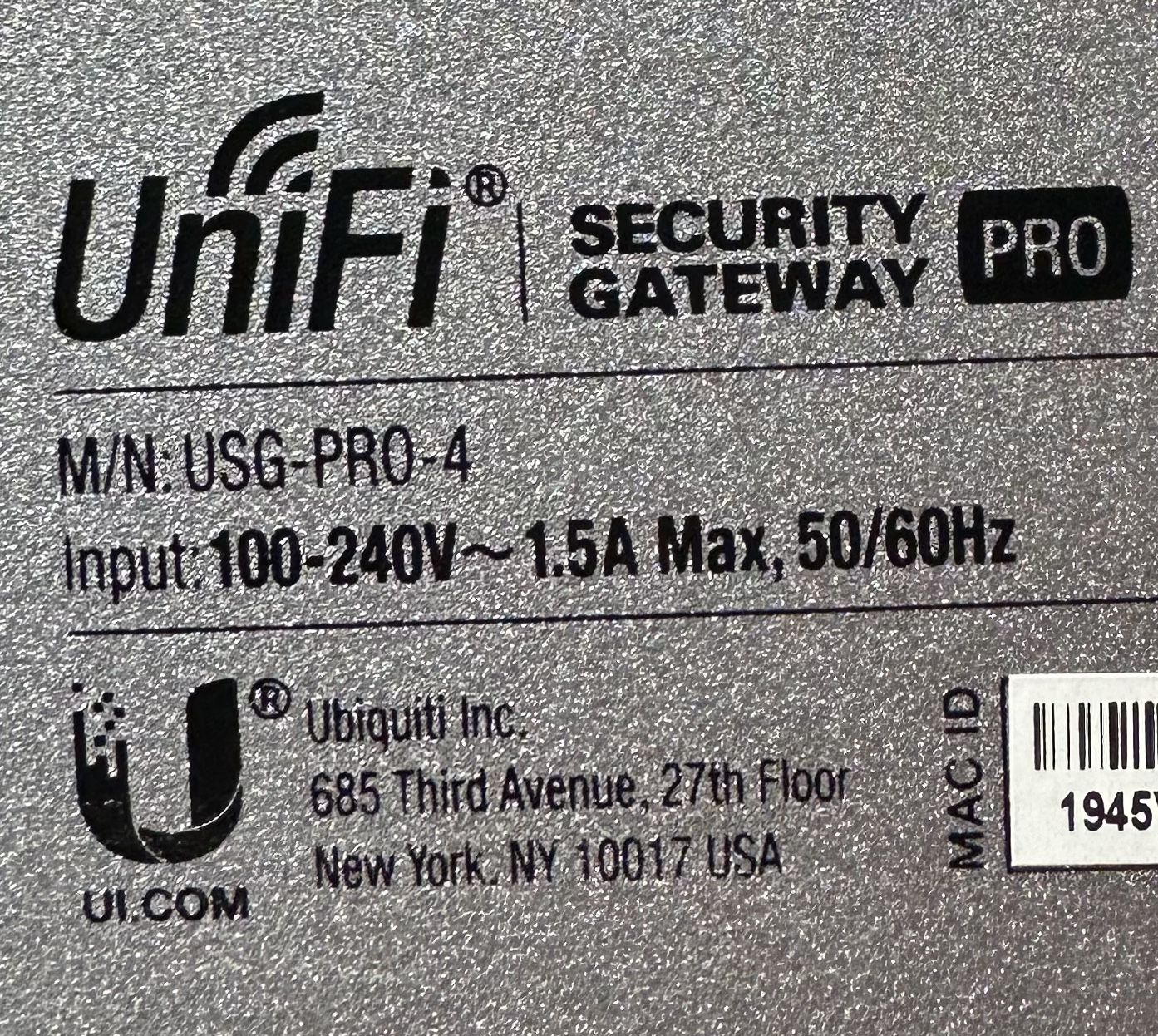 UniFi Security Gateway USG-PRO-4 Ubiquiti Firewall for Sale in ...