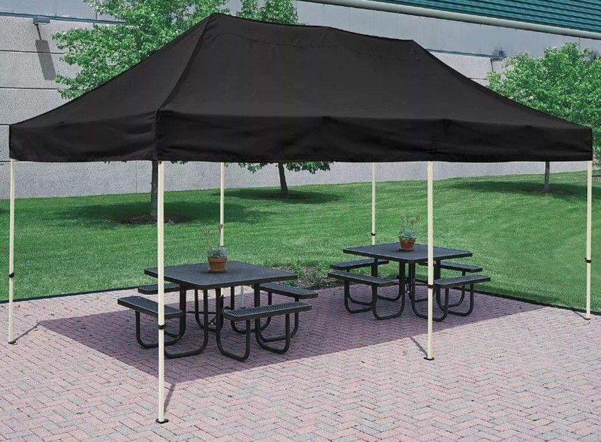 10×20 Pop Up Canopy Tent Portable Instant Canopies (Black) for Sale in ...
