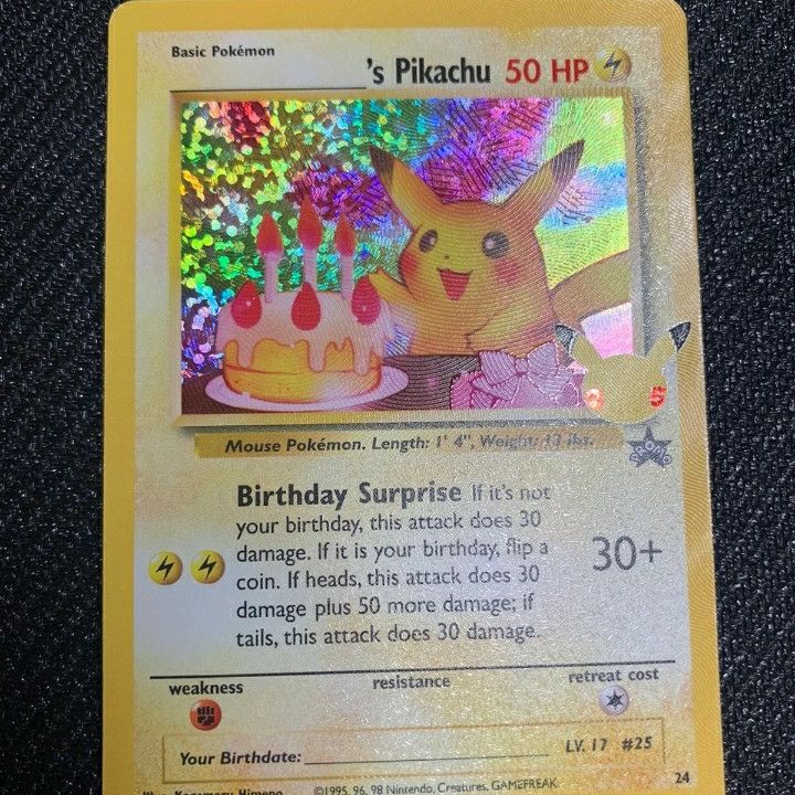 Happy Birthday Pikachu Card
