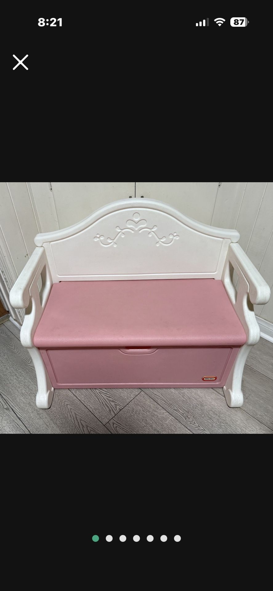 Little Tikes Vintage Pink & White Bench/Toy Box for Sale in Oxnard, CA ...