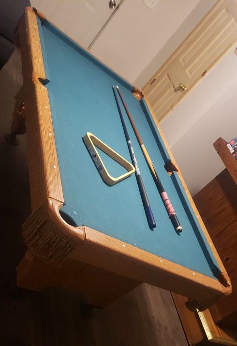Pool table, two sticks, balls, and rack. for Sale in Reidsville, NC ...