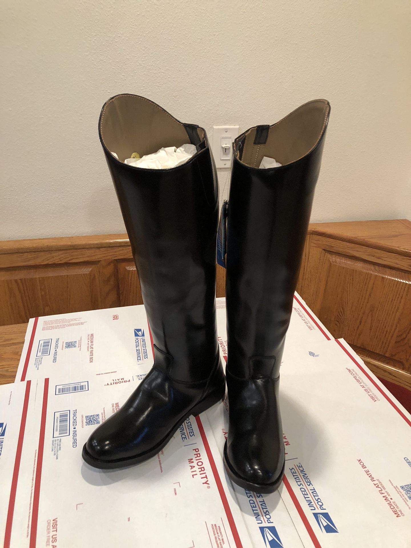 Men's Tall Riding Boots Mounted Police Patrol Horse Riding