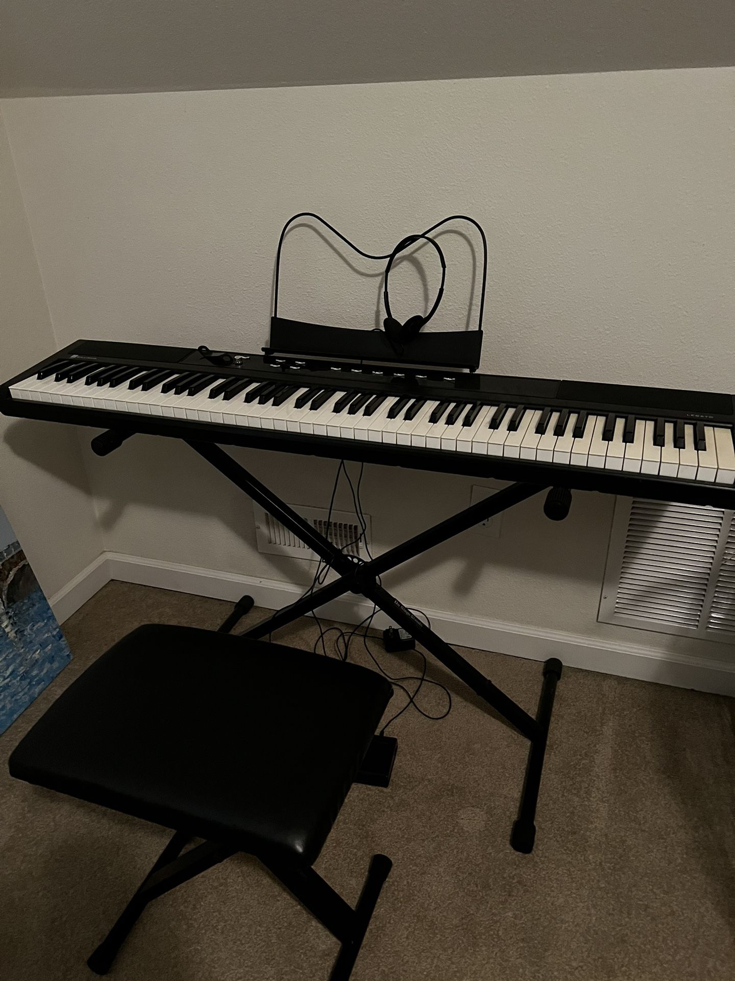 Pending Sold Williams Legato Piano Keyboard 88 Keys Stand Stool And ...