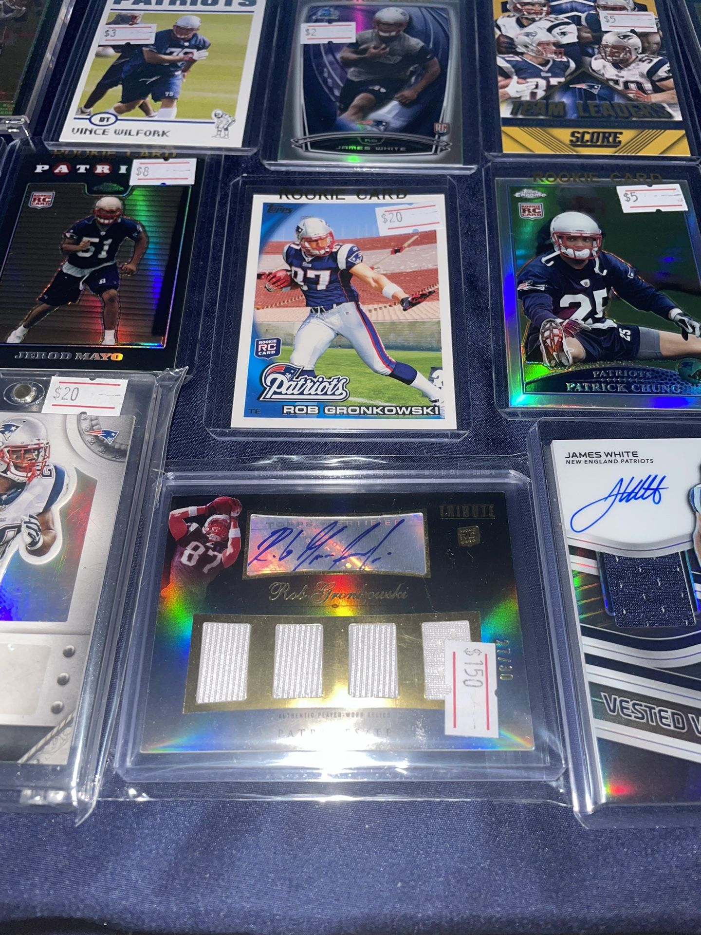 125+ Cards Rob Gronkowski AUTO RPA Rookie card Refractor Patriots ...