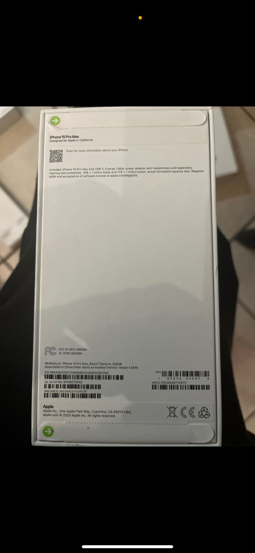 White iPhone 15 Pro Max With Box & Accessories. for Sale in Miami, FL ...