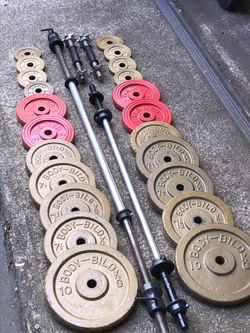 Standard weight set 217.8 pounds of weights for only $140.00 for Sale ...