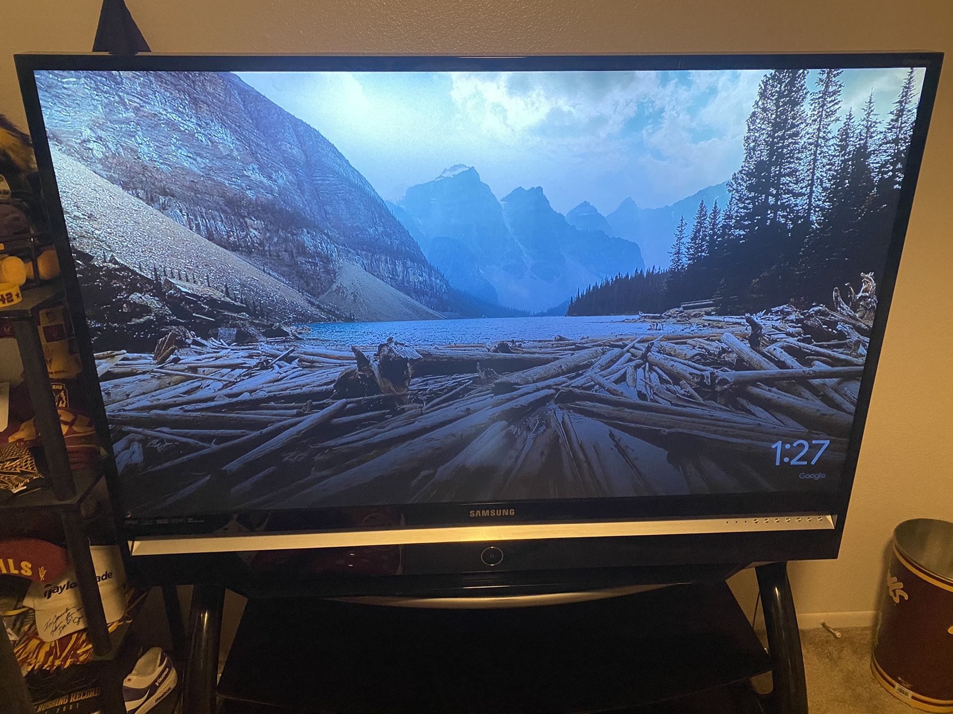 56’’ Inch Samsung HL-S5687W 1080p Rear-Projected DLP HDTV and TV Stand ...