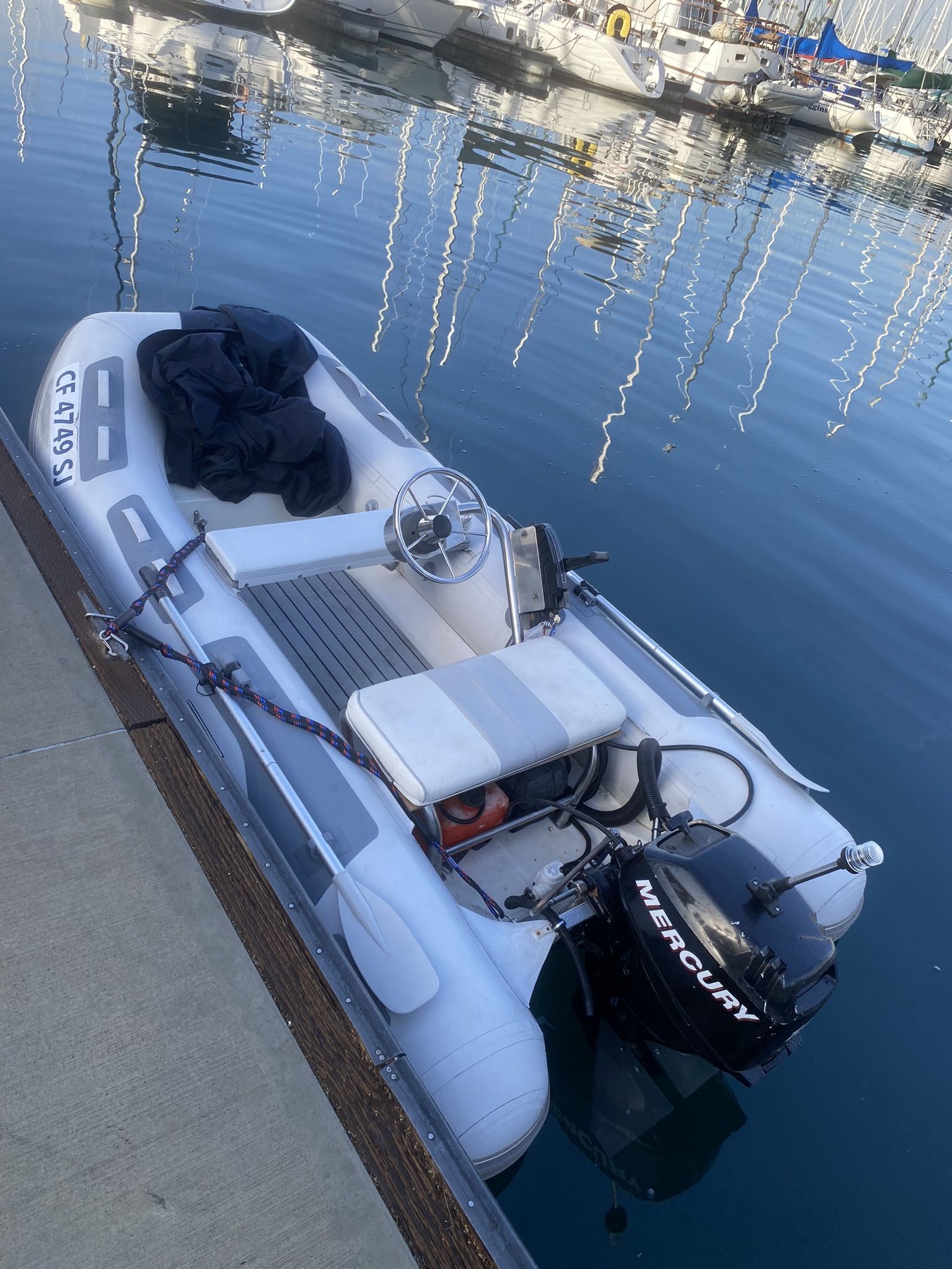 10ft Achilles hard Bottom Rib/15hp mercury for Sale in Huntington Beach ...