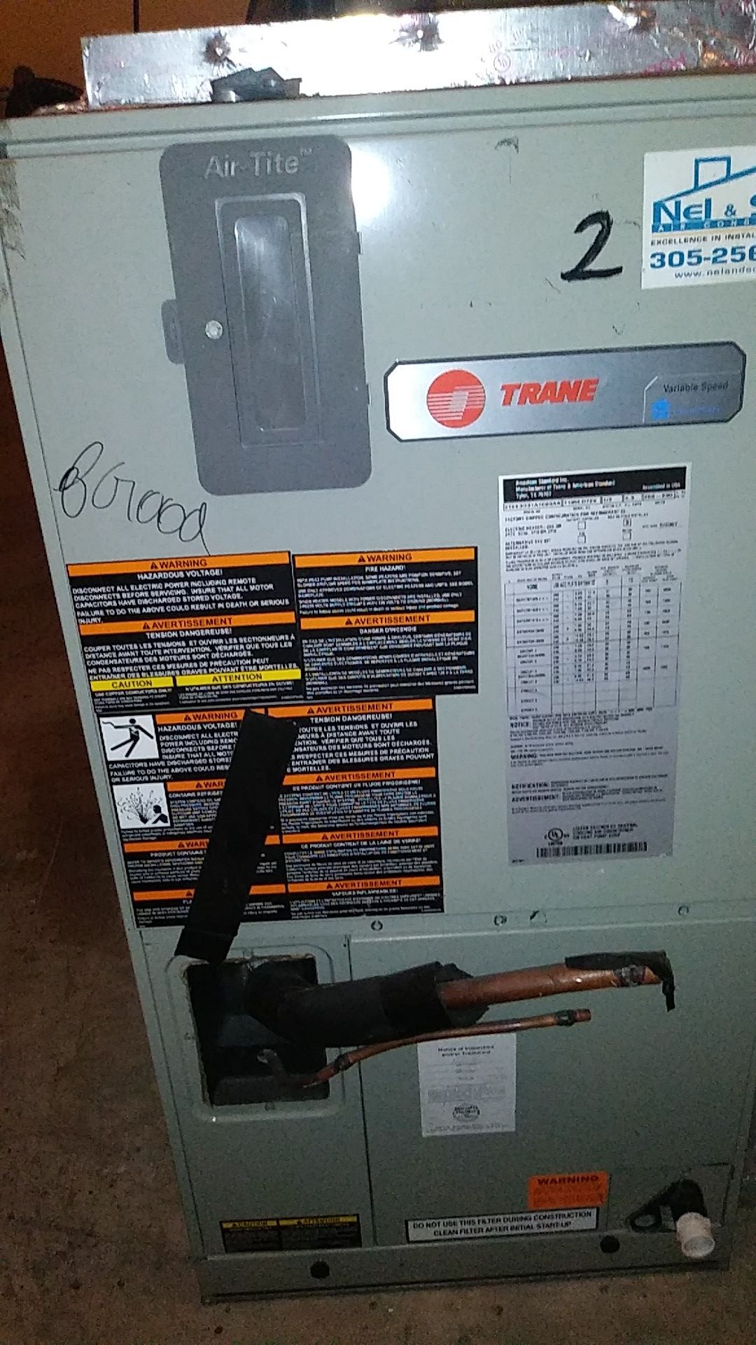 Used R 22. Trane Air Handler 2 1/2 ton for Sale in North Miami Beach ...