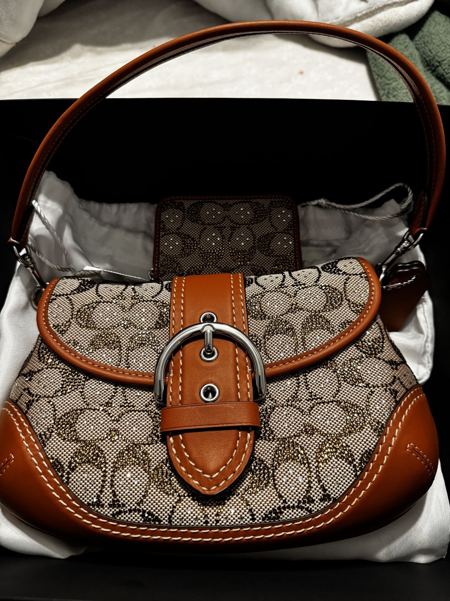 Coach Crystal signature jacquard Soho Shoulder bag for Sale in Los ...