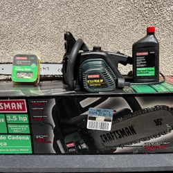 Craftsman 16 3.5 HP Electric Chainsaw With Bar Oil And Extra New Chain for Sale in Perris CA OfferUp