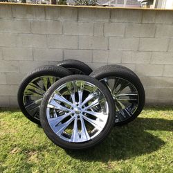 22 INCH 22X9 Dub S121 RIMS Wheels Tires 255/30ZR22 2000 For, 54% OFF