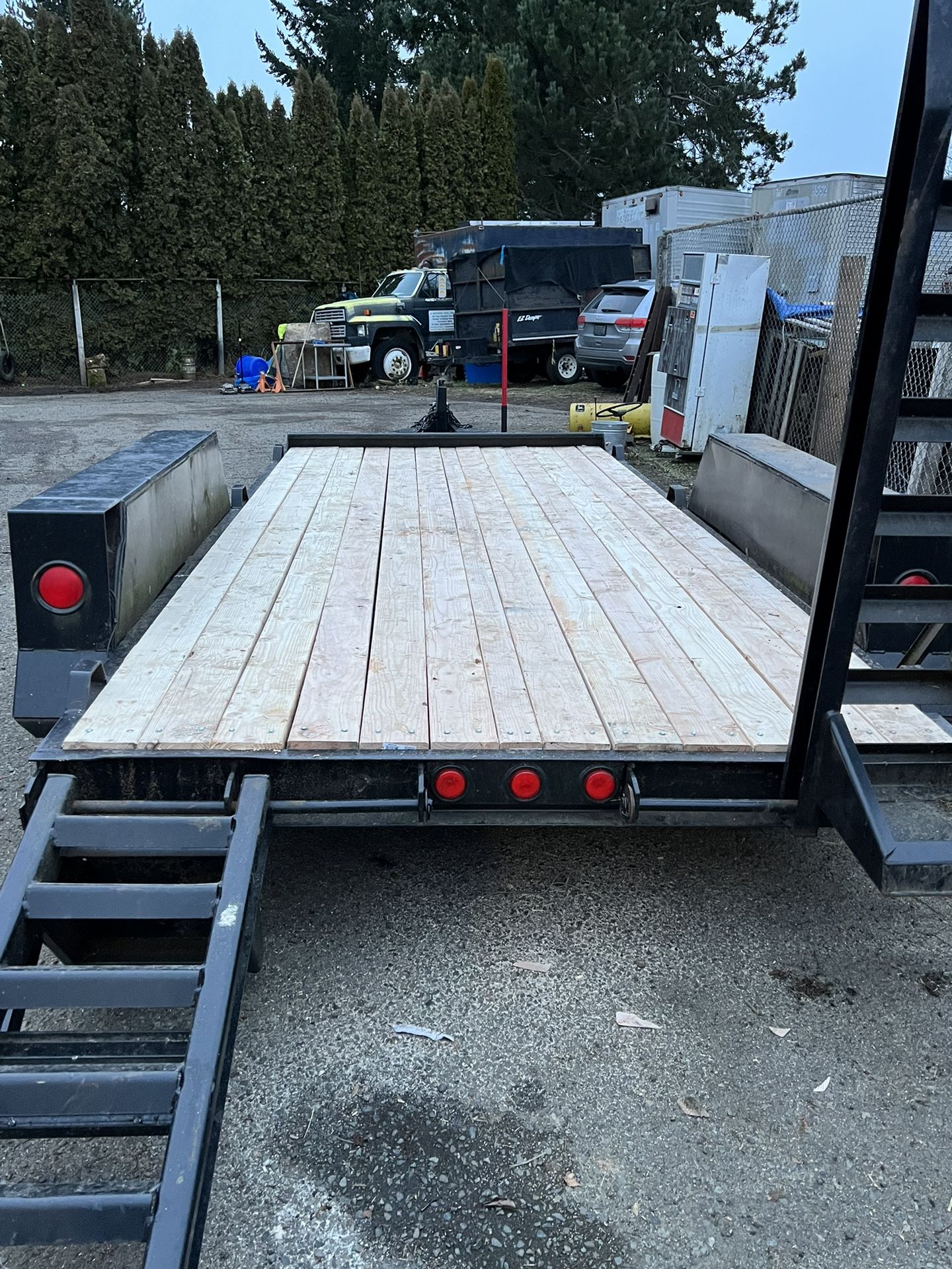 7x14 IBeam Equipment Trailer (2) 7K Axles with Stand-Up Ramps for Sale ...