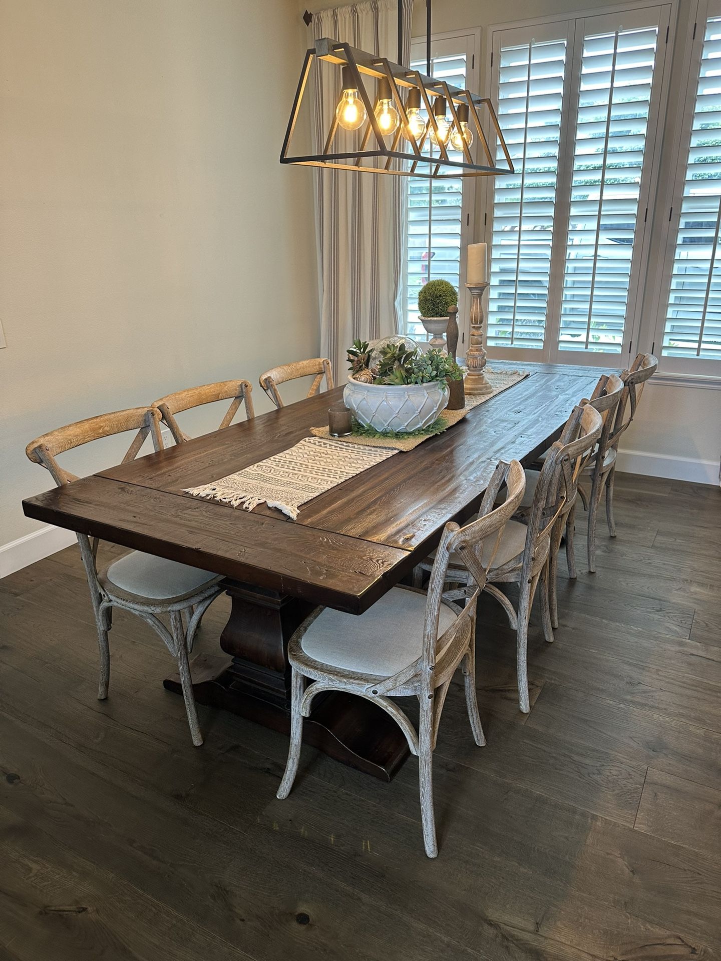Dining Table: RH Salvaged Wood Trestle Rectangular Extension Dining Table for Sale in Solana ...