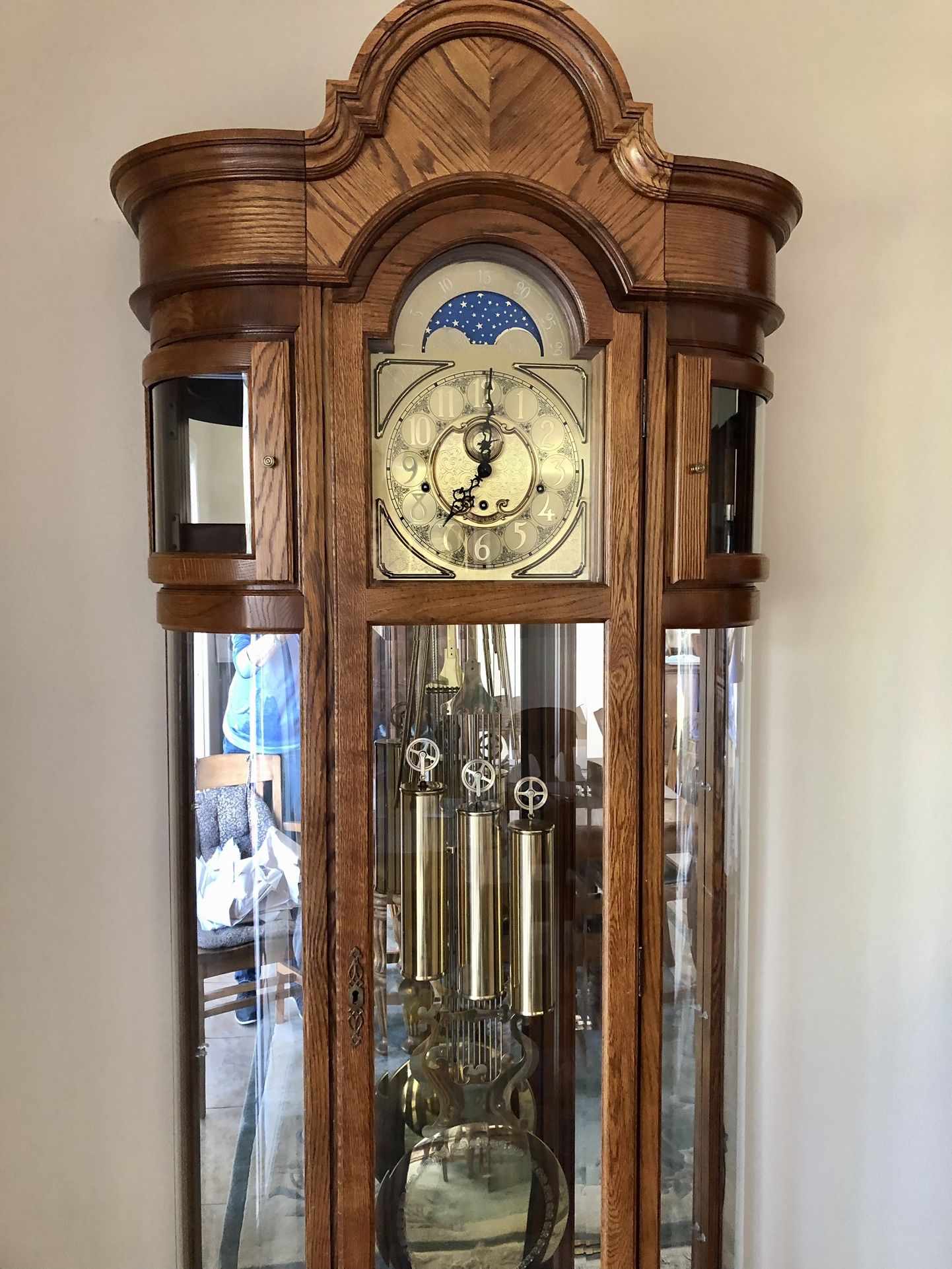 Ridgeway Grandfather Clock With Glass Shelves for Sale in Santa Ana, CA ...