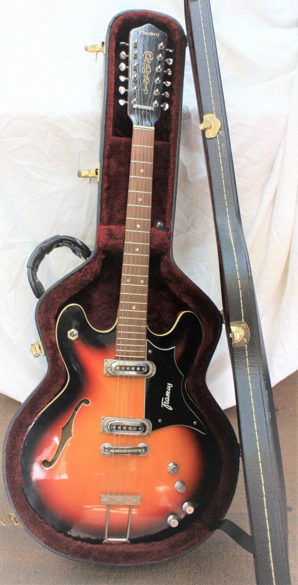 Vintage Framus 1960's 12 String Electric Hollow Body Guitar W/Hard Case ...