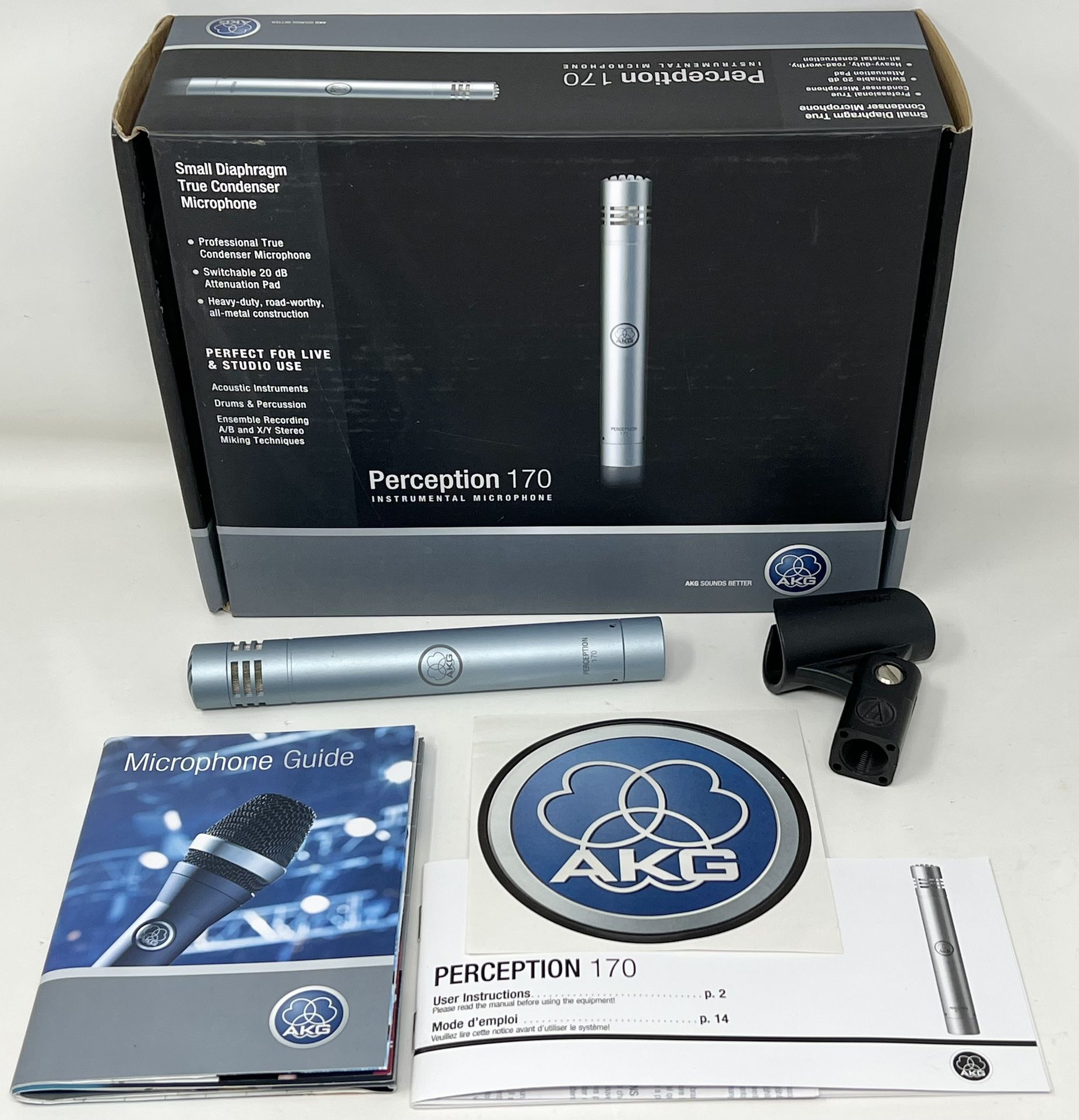 AKG PERCEPTION 170 Small Diaphragm Condenser Cardioid Microphone for ...