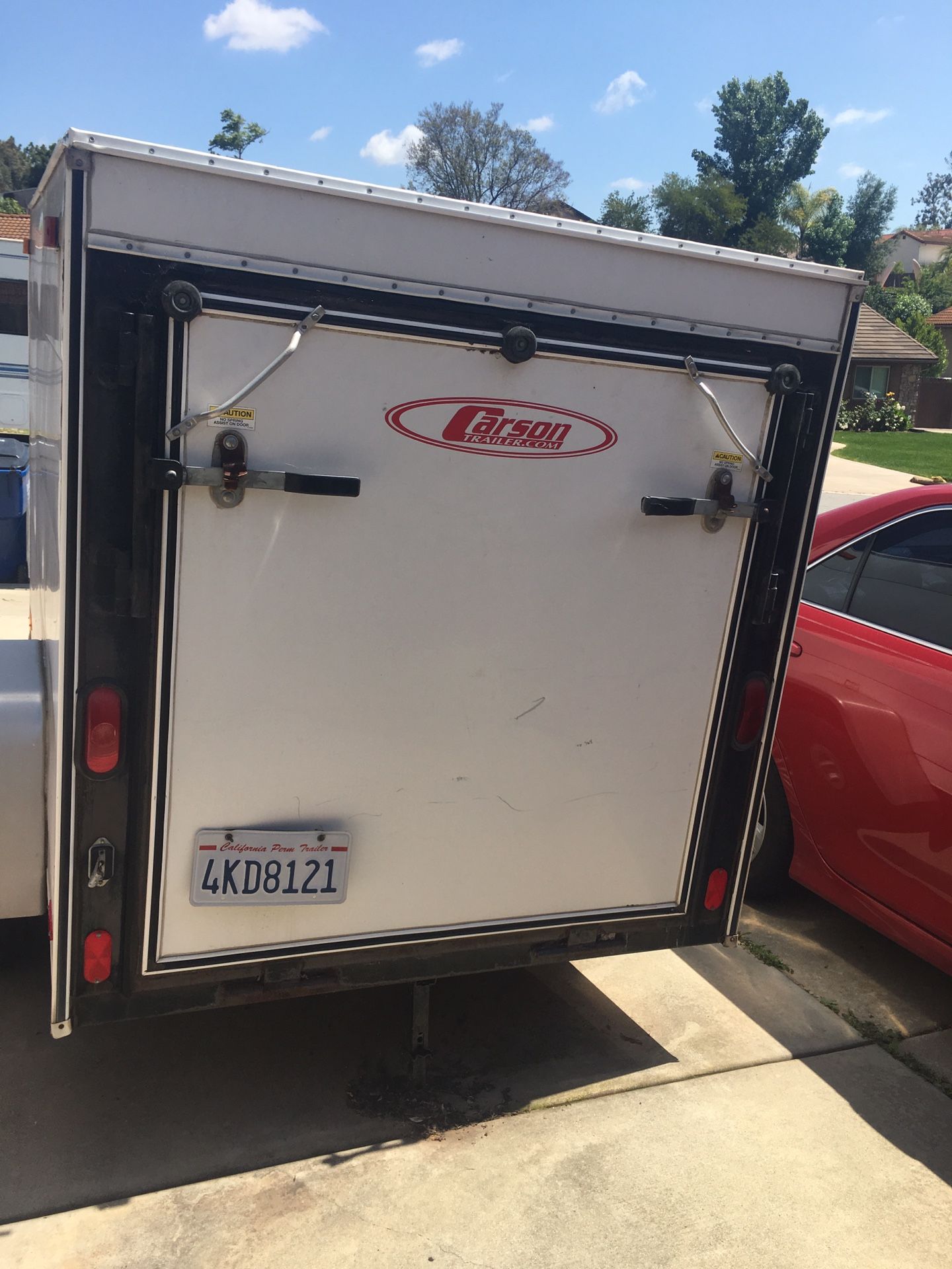 2009 Carson 5x8 Enclosed Cargo Trailer. All lights work and comes with spare tire. Just got ...
