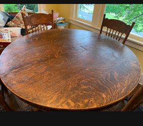 Large Antique Tiger Oak Dining Table for Sale in Seattle WA OfferUp