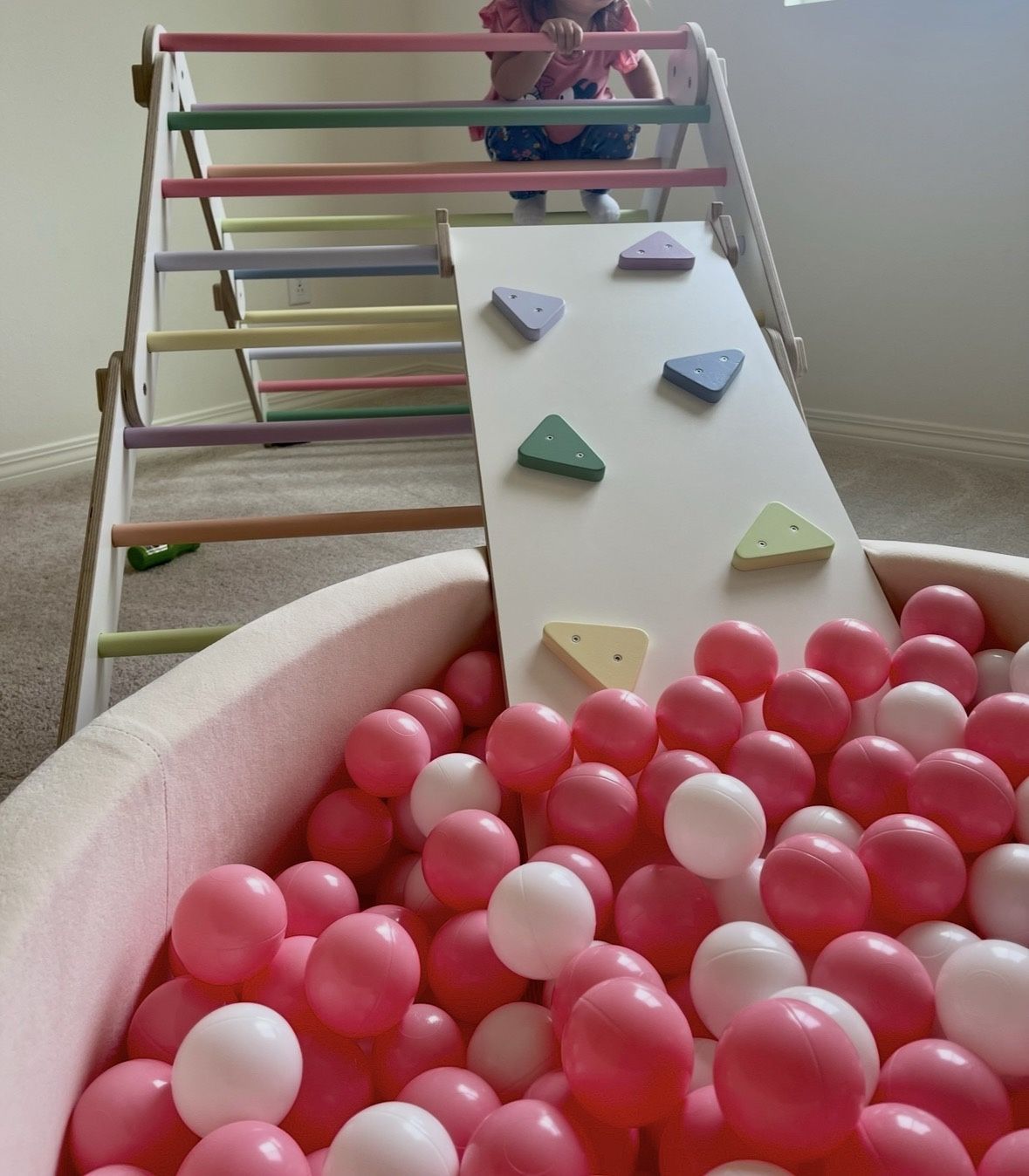 Pastel Rainbow color Transformable climbing triangle and arch ...