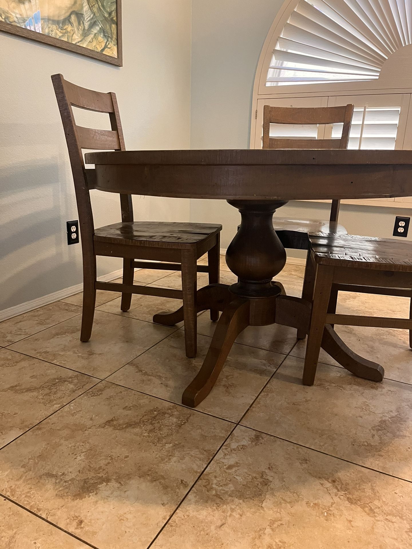 Sturdy Kitchen/ Dining Room Table With Adjustable Leaf for Sale in ...