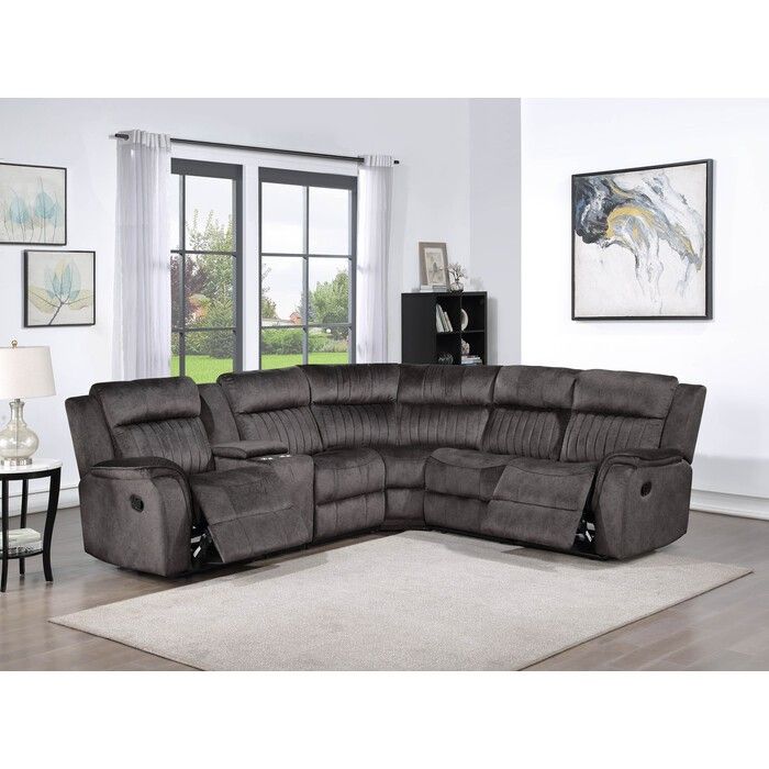Suede gray sectional store