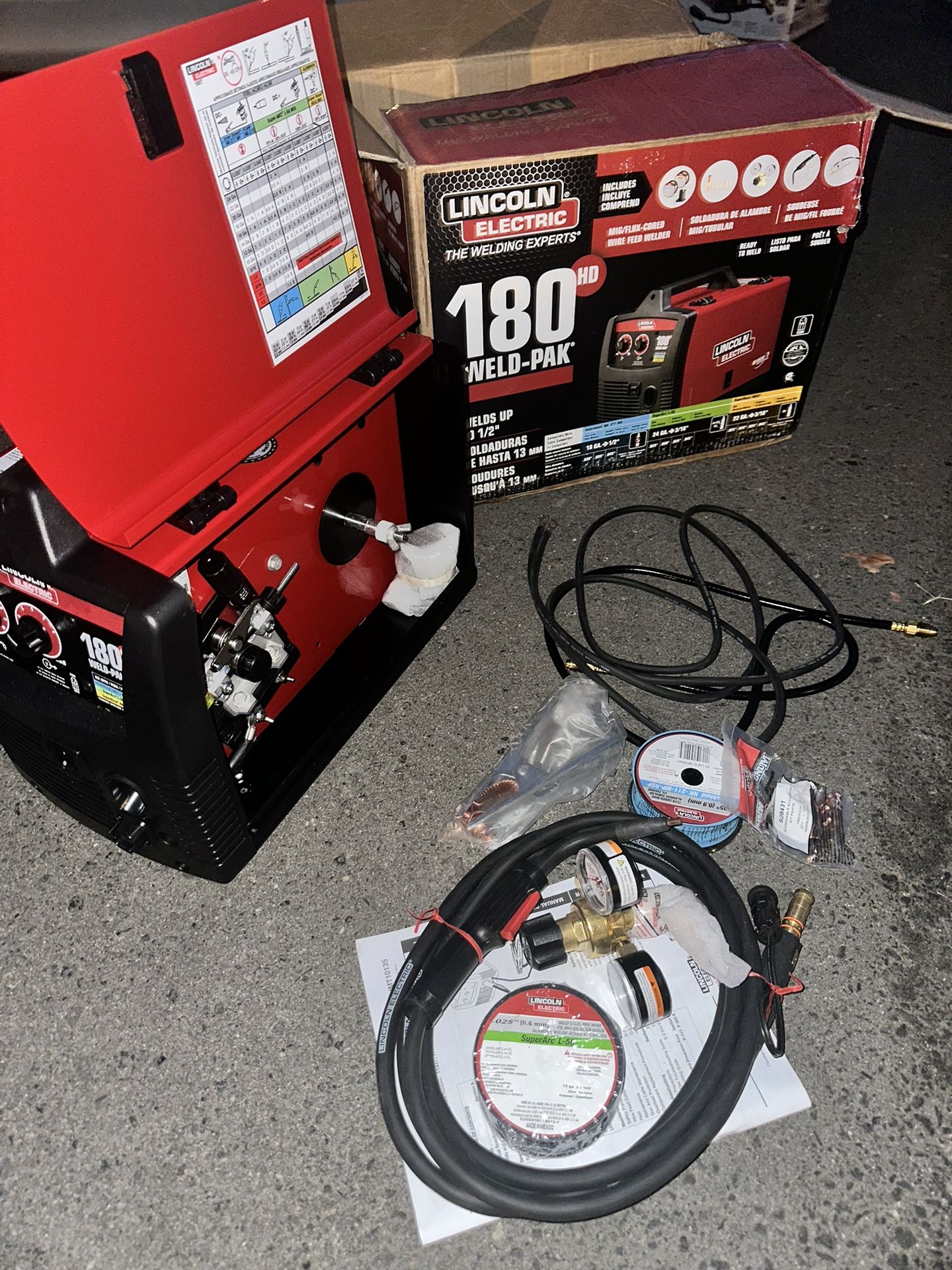 Lincoln Electric Weld-Pak 180 Amp MIG Flux-Core Wire Feed Welder, 230V ...