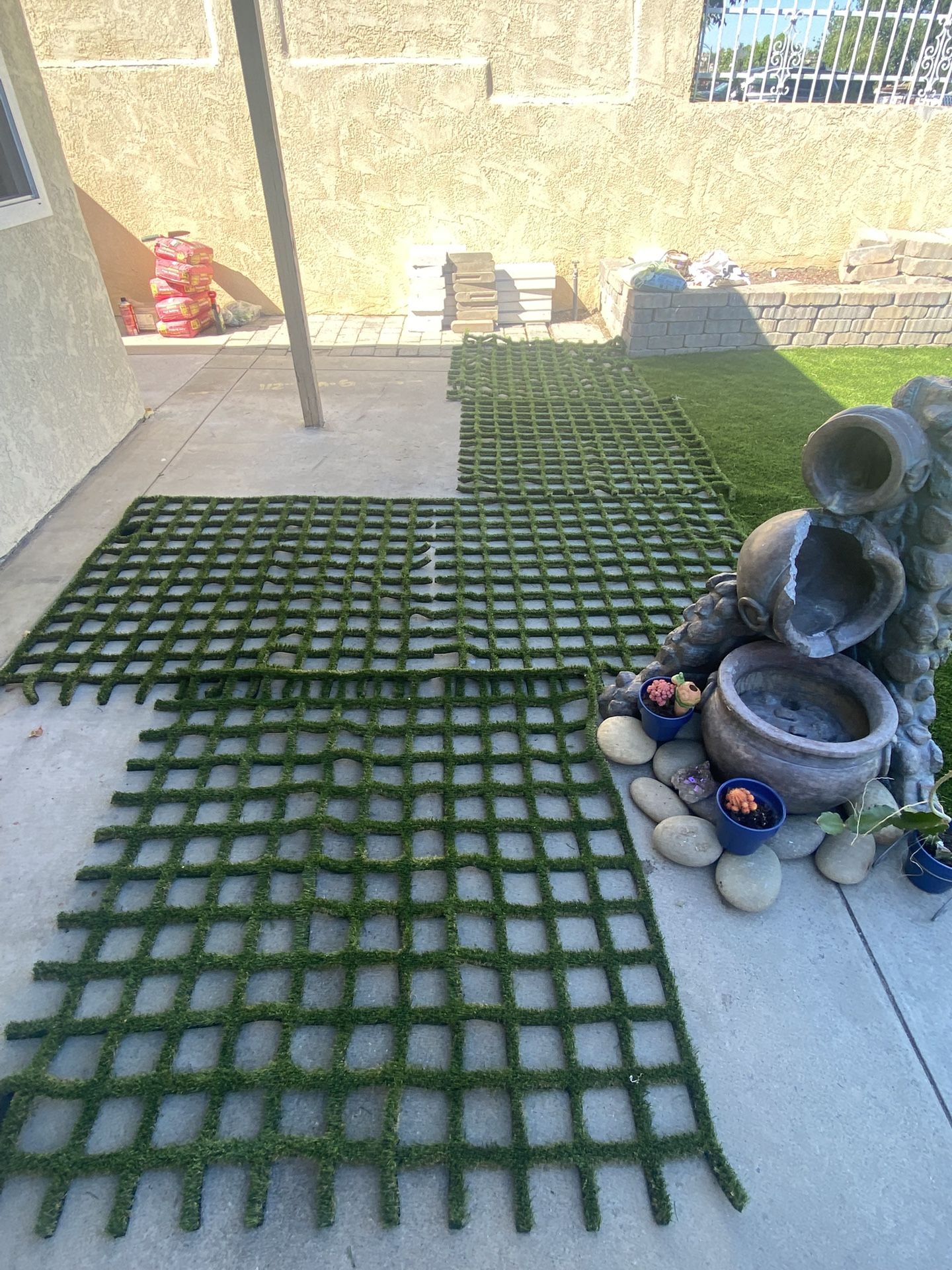 square artificial turf 4 feet long and 4 feet wide i have 5 pieces all ...
