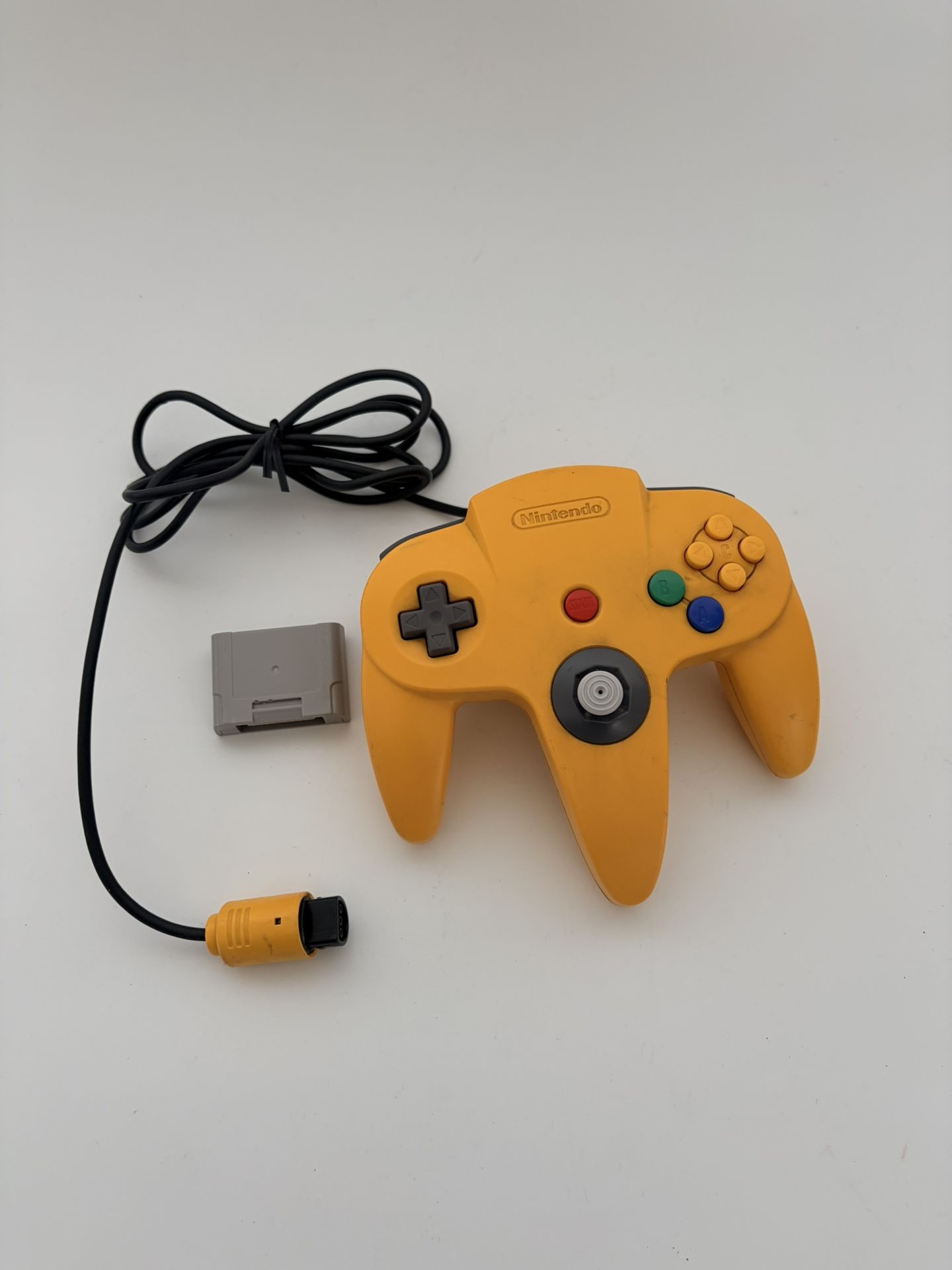 Nintendo 64 Yellow Controller NUS-005 Official N64 OEM w/ NUS-004 ...