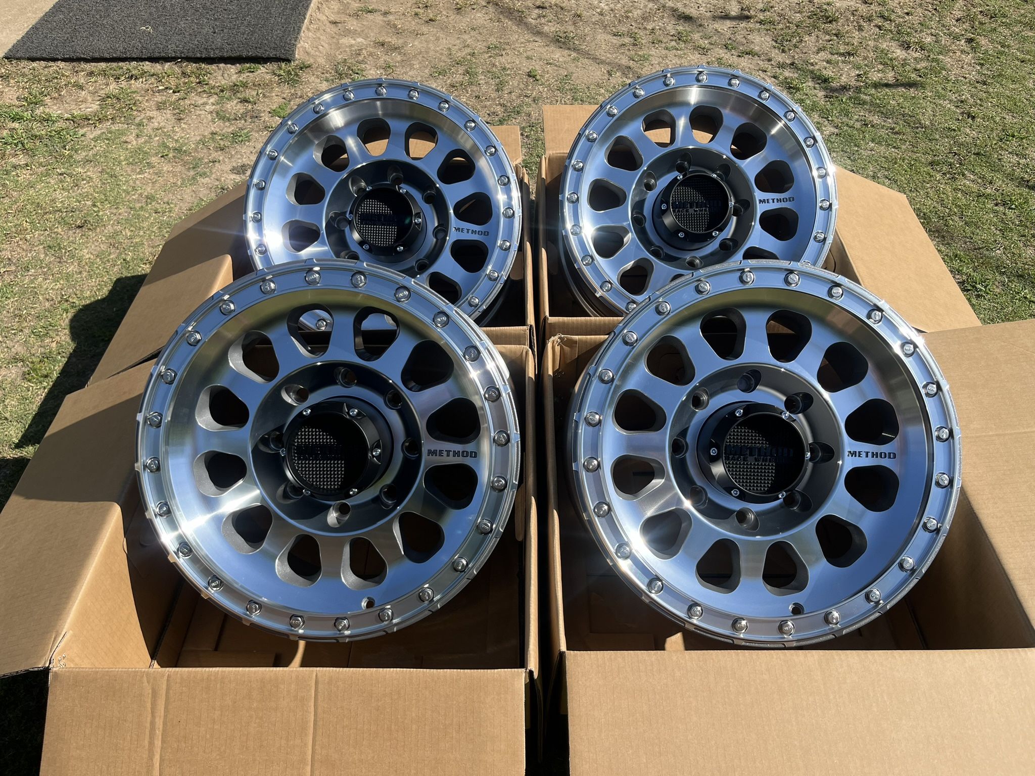 17” INCH METHOD MR315 MACHINED CLEAR COAT POLISHED RACE WHEELS/RIMS for ...