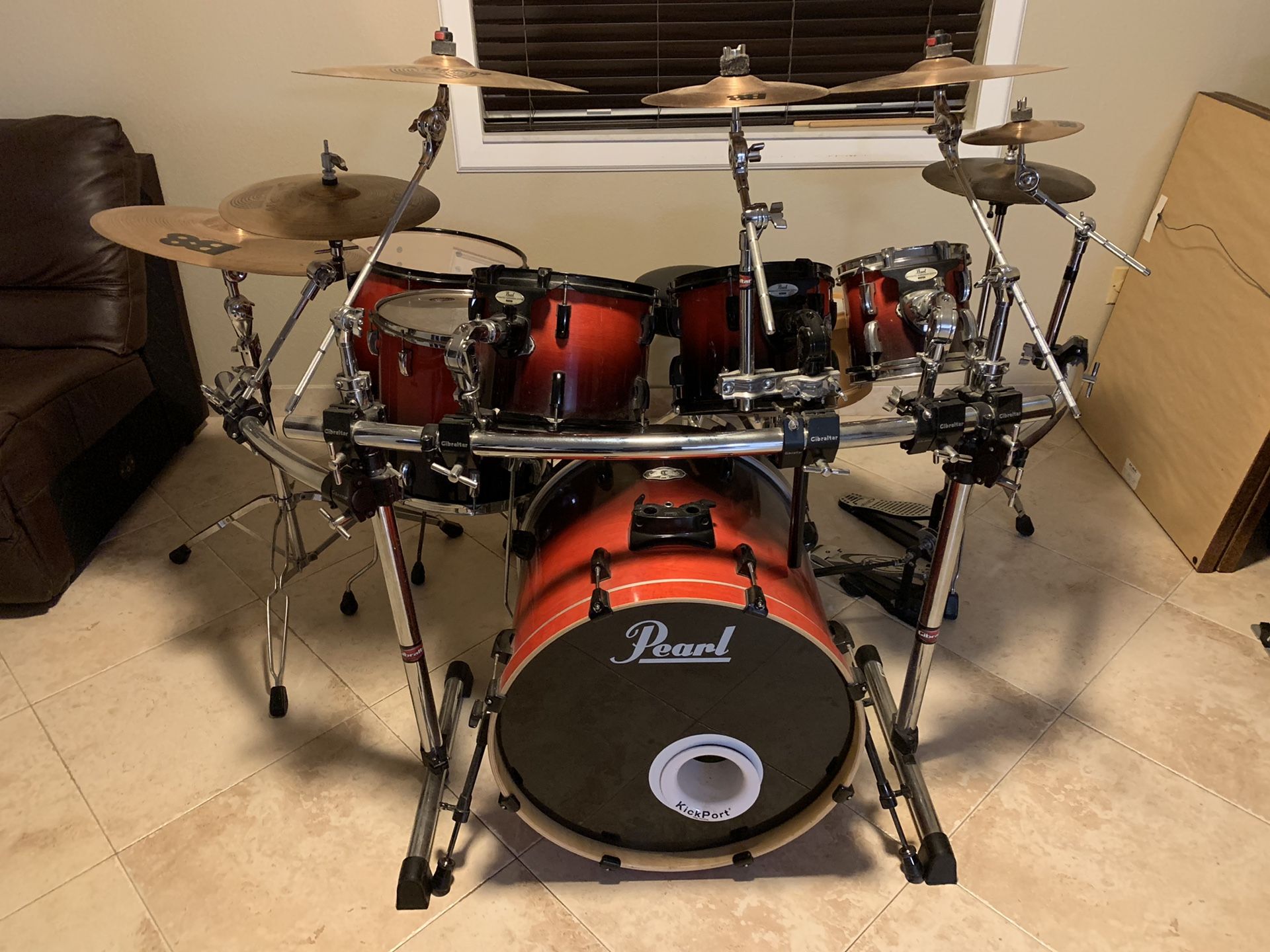 Pearl Drum Set Double Bass