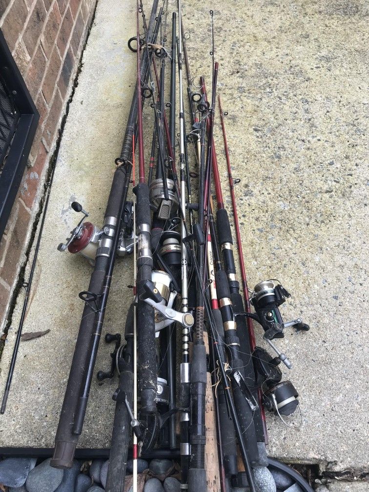 12 Fishing Poles. 20.00 per Pole for Sale in Hampton, VA - OfferUp