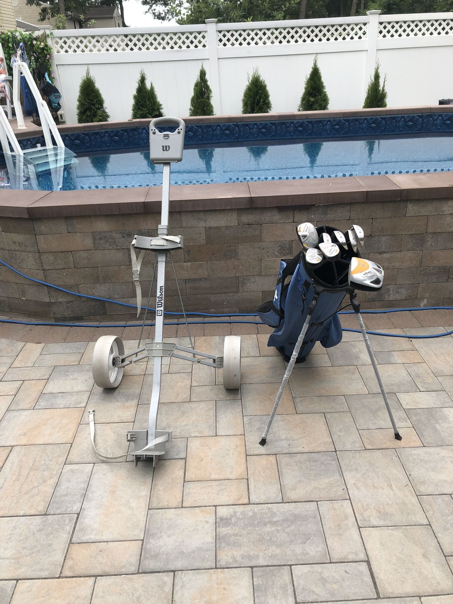 Golf Clubs -pull Cart-and Bag for Sale in Saint James, NY - OfferUp