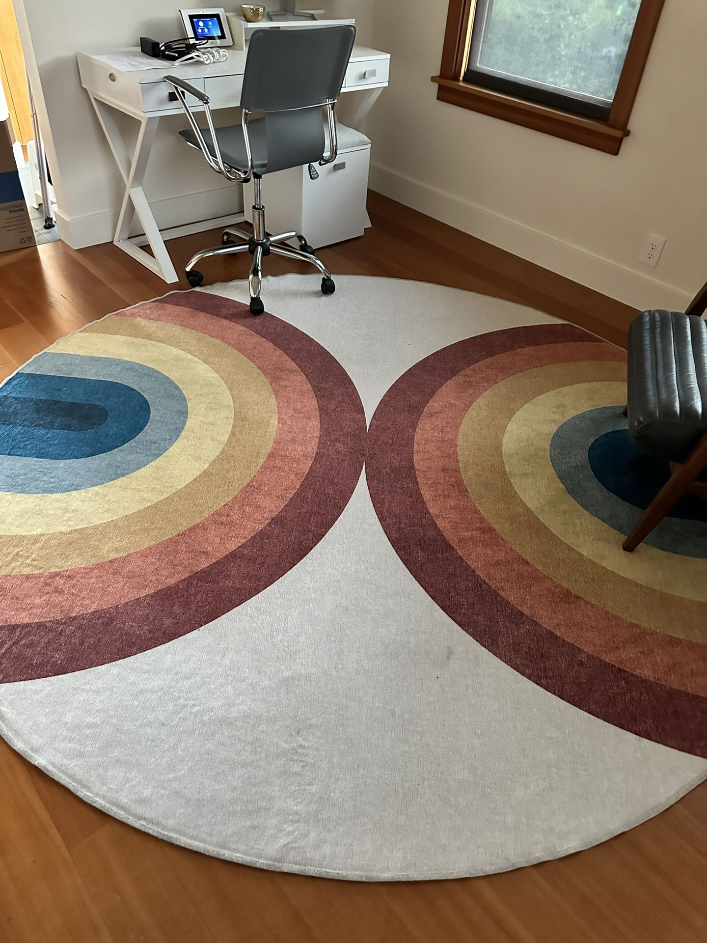 MOTIVATED SELLER - Rainbow Basida Bauhaus Round Rug Ruggable Washable ...