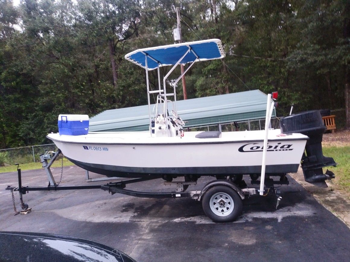 Price Lowered!! Nice 1993 -2 Stroke 17 ft Cobia center console with ...