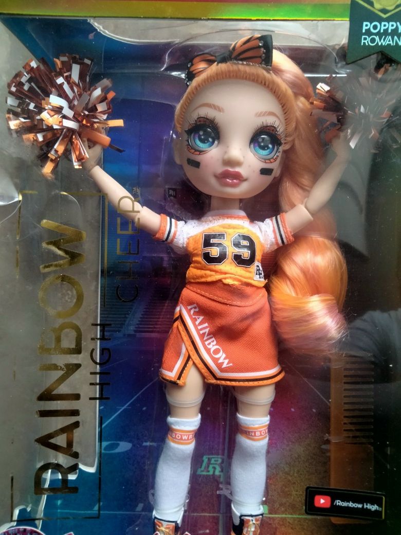 Rainbow High Cheer Poppy Rowan Orange Fashion Doll With Pom Pom's ...