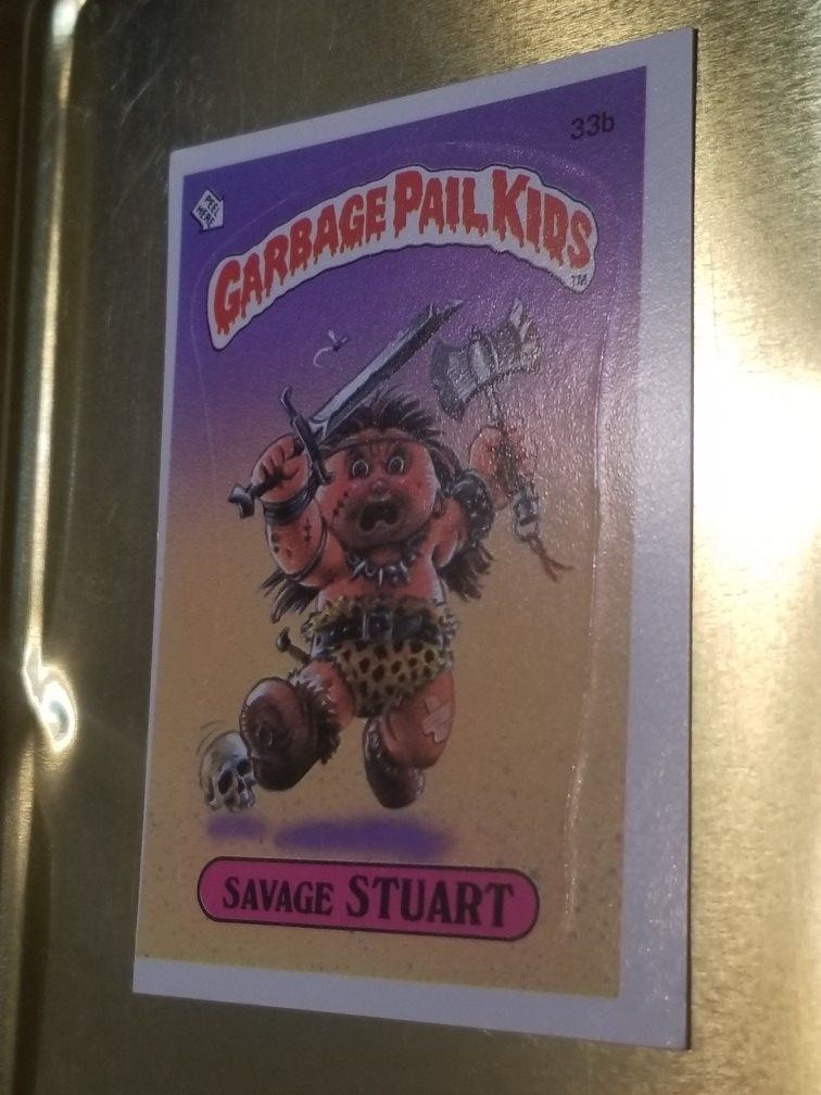 ~1sT SERIES (#33b)~ 1985 GARBAGE PAIL KIDS~ SAVAGE STUART ~ (*MATTE ...