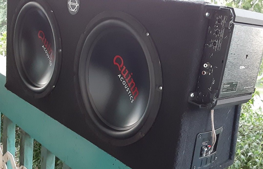 (2) 12" Quinn Acoustics subs in Bassworx Box with Kenwood Excelon x501 ...