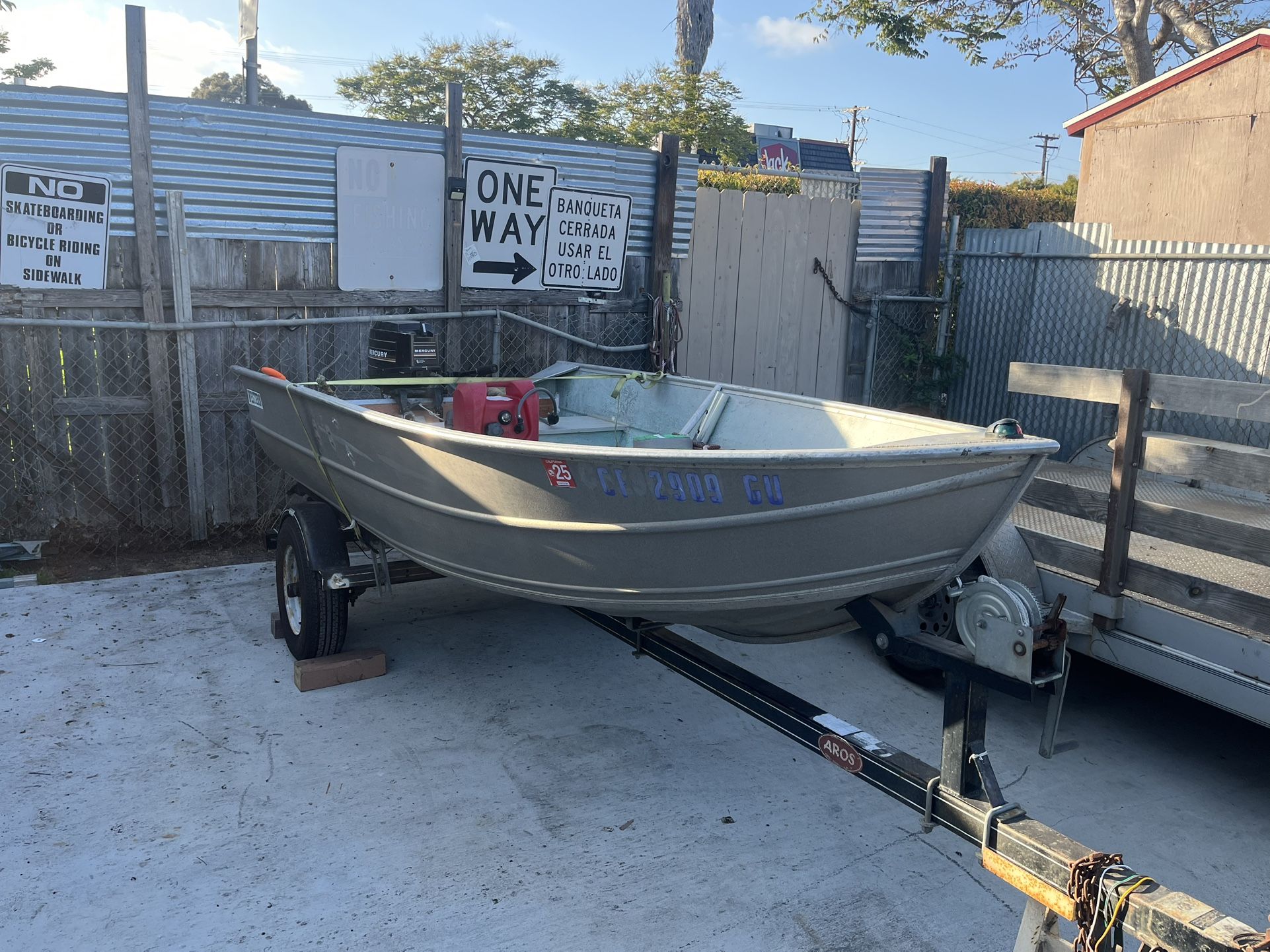 12 Ft Western Welded Aluminum Boat And Trailer for Sale in San Diego ...