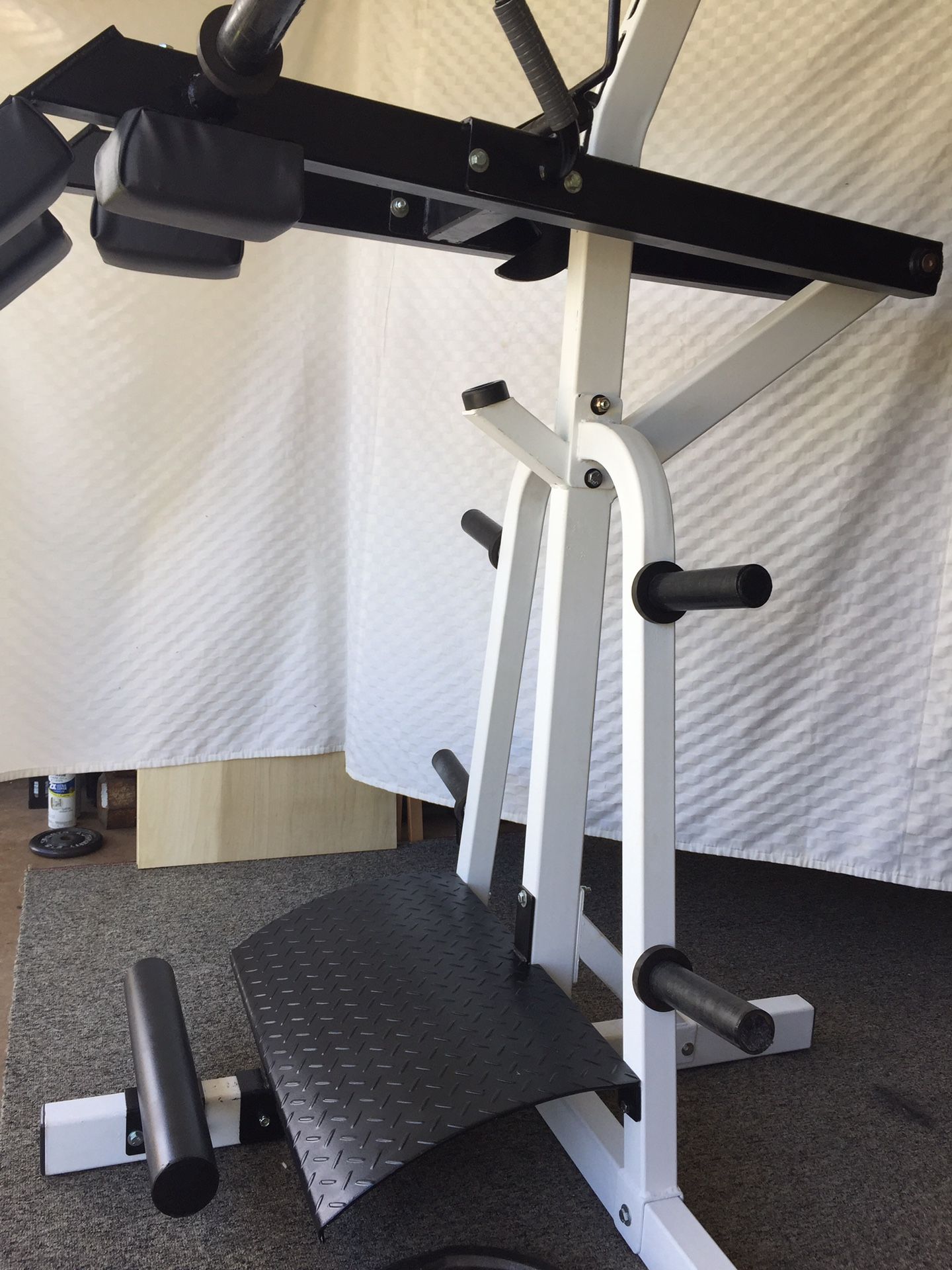 Tuff Stuff RPS-390 Power Squat / Calf Machine & PowerBlock Dumbbells ...