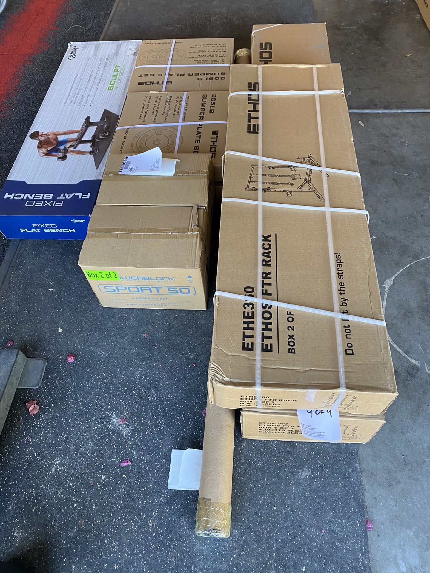 GYM PACKAGE DEAL !!! ETHOS SQUAT RACK + POWERBLOCK SPORT 50IBS+EHTOS ...