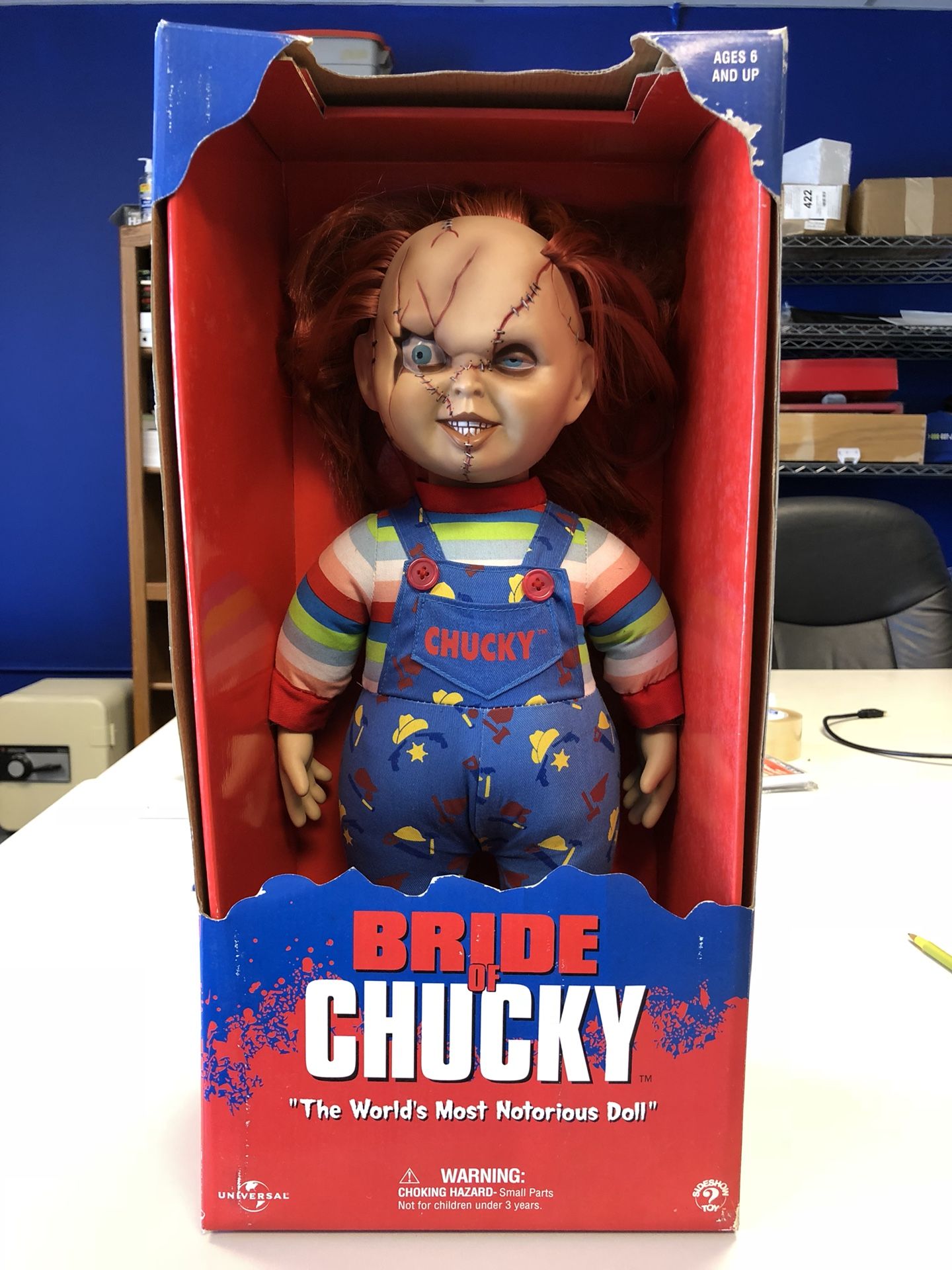 1999 Sideshow Toys “Bride Of Chucky” 17” Chucky Doll Universal Studios ...