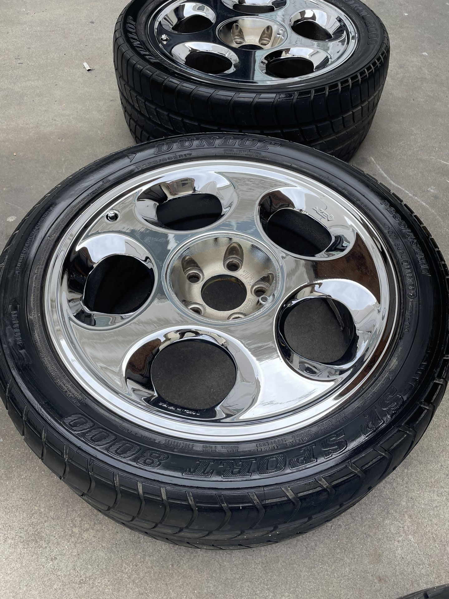 AZEV wheels & tires type B 17x7.5 Chrome for Sale in Norwalk, CA - OfferUp