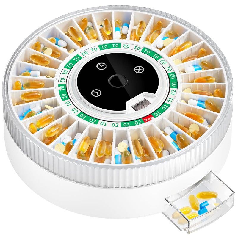 Colorwing 2025 Smart Pill Dispenser for Seniors - 31-Slot Automatic ...