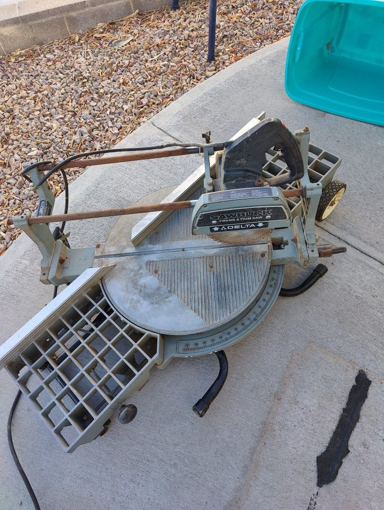 Delta Sawbuck Frame And Trim Saw W/Collapsible Stand For Storage for ...